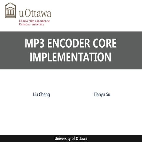 Mp3 Encoding Core Implementation | PPTX