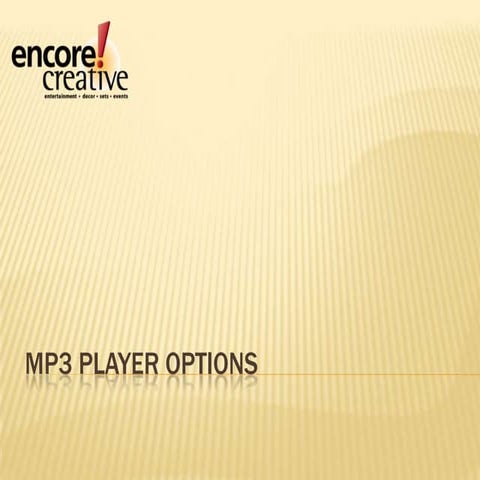 Mp3 Player Options | PPTX