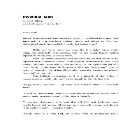 Ralph_Ellison_-_Invisible_Man_v3_0.pdf | Sleep Disorders | Diseases and ...