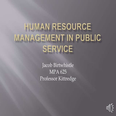 Human Reosurce Managemet In Local Government | PPTX