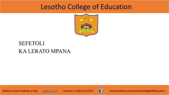 Lilotho | PPT