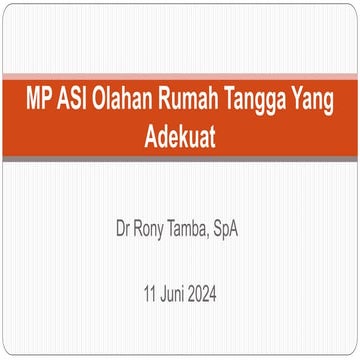 MP ASI olahan Rumah tangga yang baik dna benar unt | PPT
