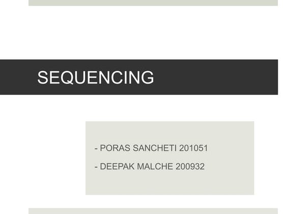 Sequencing problems in Operations Research | PPT | Technology & Computing