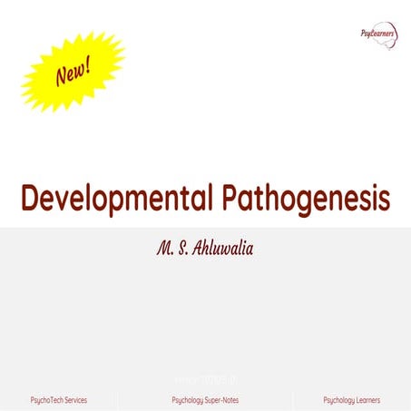 Foundations of Psychopathology >> Developmental Pathogenesis | PDF