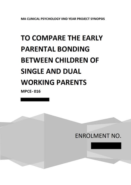 Cover Page for Research Dissertation Synopsis MCFTP002 | PDF