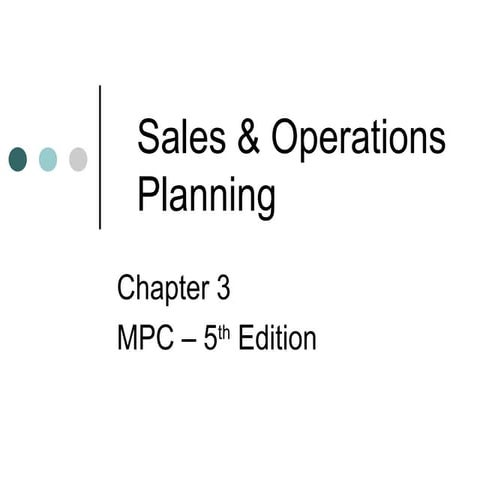 Mp cn3 sales & operations planning | PPT