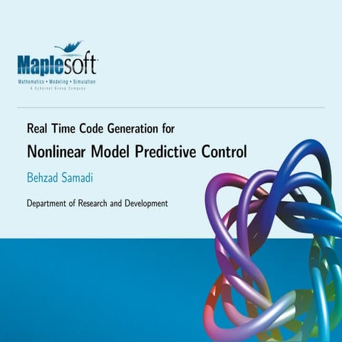 Real Time Code Generation for Nonlinear Model Predictive Control | PPT