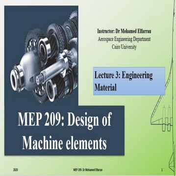 MEP 209: Design of Machine elements LEC 3 | PDF