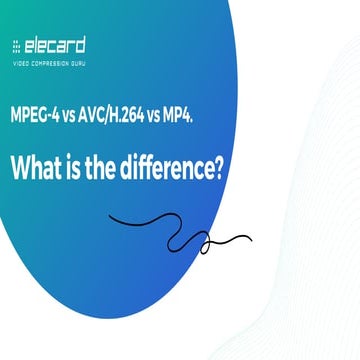 MPEG-4 VS AVC/H.264 VS MP4. What is the difference? | PDF