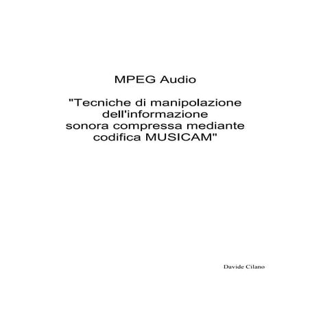 Codifiche Audio Percettive | PDF