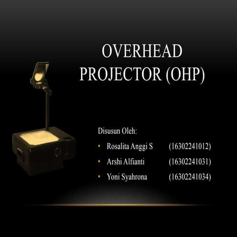 Mpfi k6 overhead projector (ohp) | PPTX