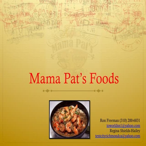 Mama Pat's Gumbo & Red Beans | PDF