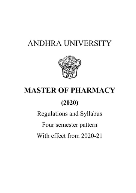 Rguhs regulations and syllabus for m.pharm pharmaceutics | PPTX