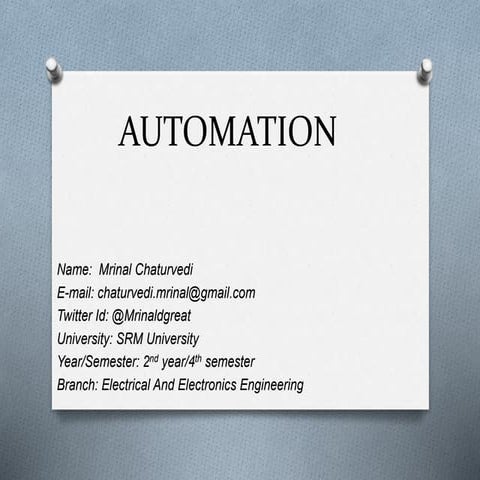 Automation | PPT
