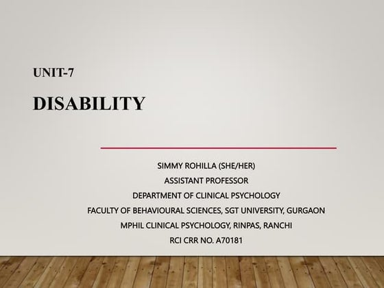 Rights of Persons with Disabilities- Types of 21 Disabilities.pptx