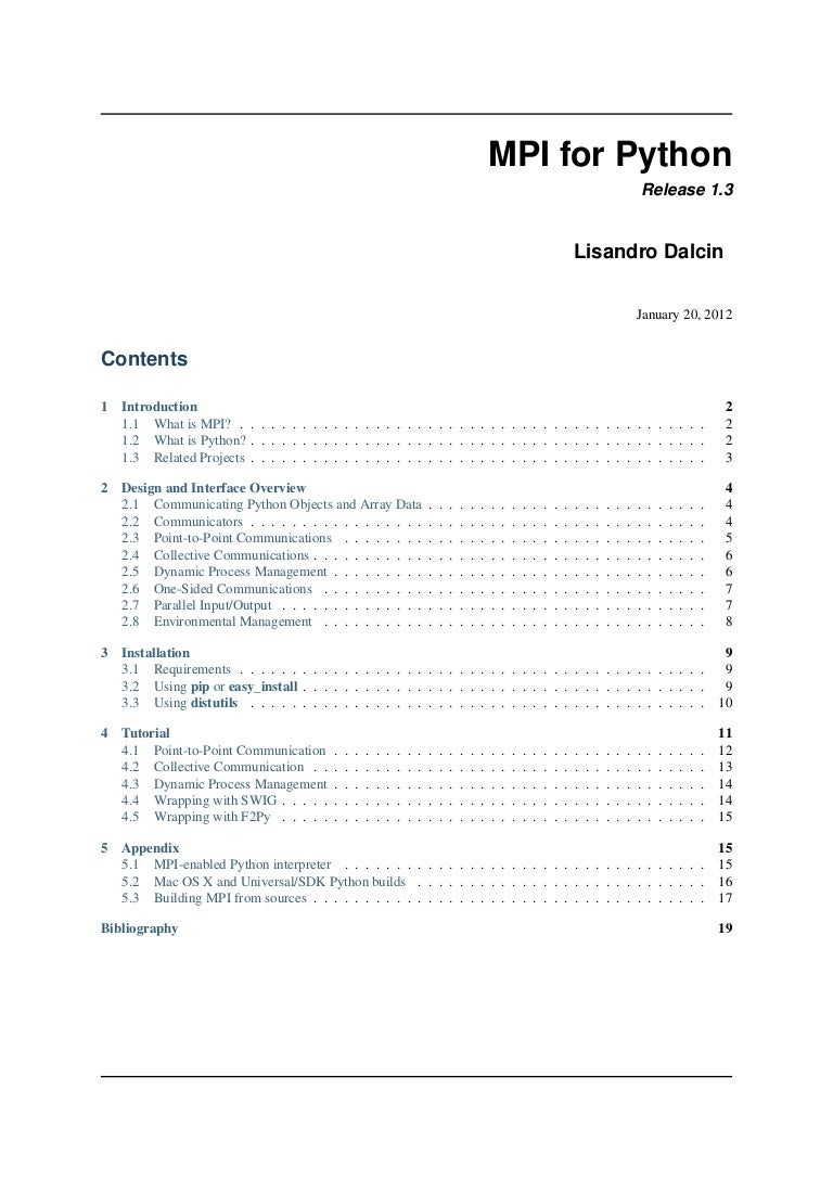 mpi4py Manual!