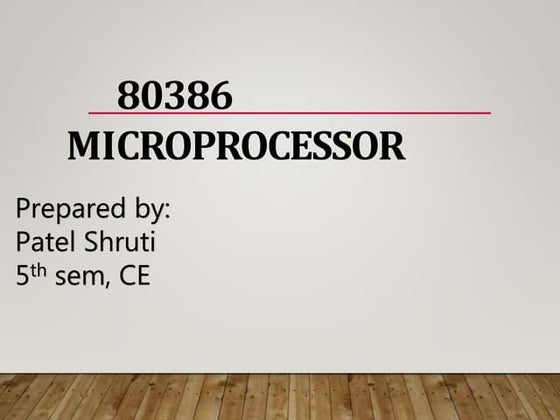 80386 Architecture | PPTX | Operating Systems | Computer Software and Applications