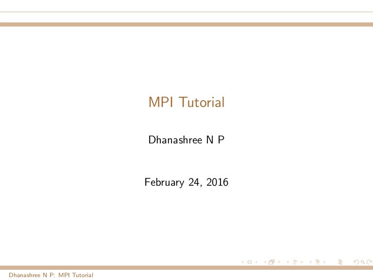 Mpi Tutorial