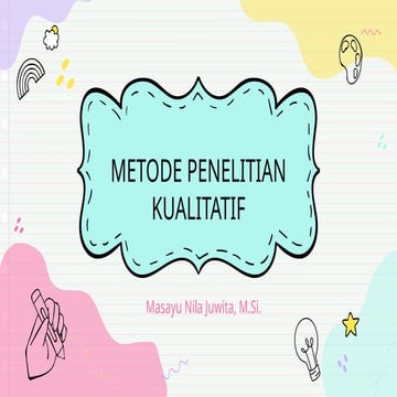 metode penelitian kualitatif x metode penelitian kuantitatif | PPTX