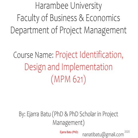 MPM621Ch12.pptx project identification A | PPTX | Business | Business ...