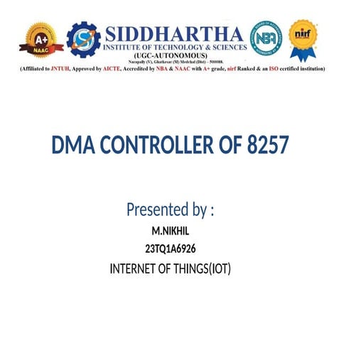 8257 DMA Controller | PPTX
