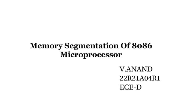 8086 memory segmentation | PDF