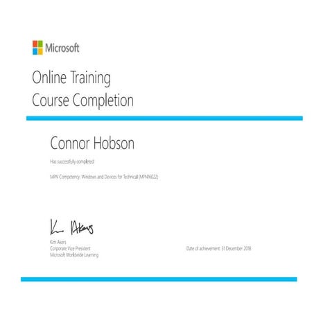 MPN Competency: Windows and Devices for Technical (MPN16022) | PPT