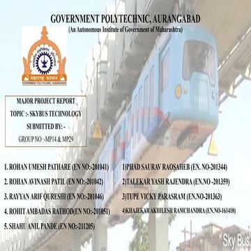 Major project skybus technology | PPTX