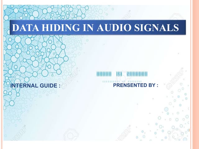Data Hiding In Audio Signals Ppt 5677