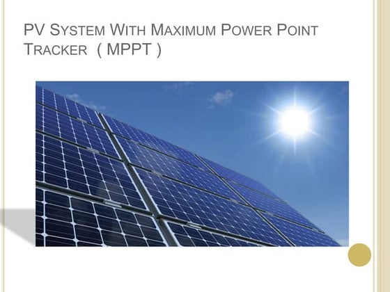 maximum power point tracking (mppt) | PPT