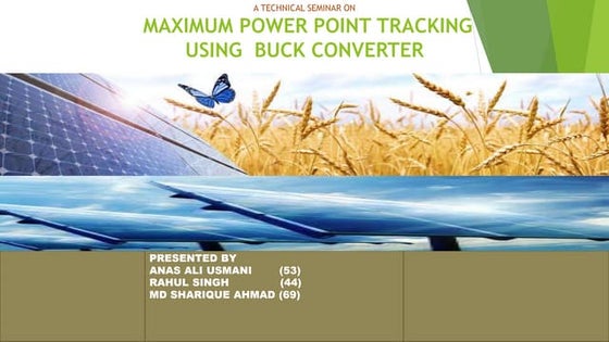 maximum power point tracking (mppt) | PPT maximum power point tracking (mppt) | PPT