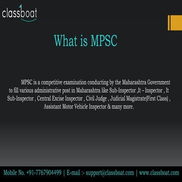 Mpsc classes in pune | PPT