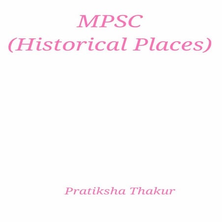 MPSC (Historical Places) | PDF