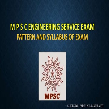 MPSC pattern & syllabus | PPT
