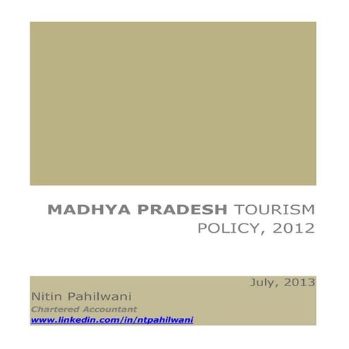 MP Tourism Policy, 2012 | PDF