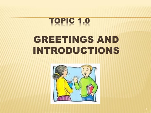 Greeting and Introduction | PPTX