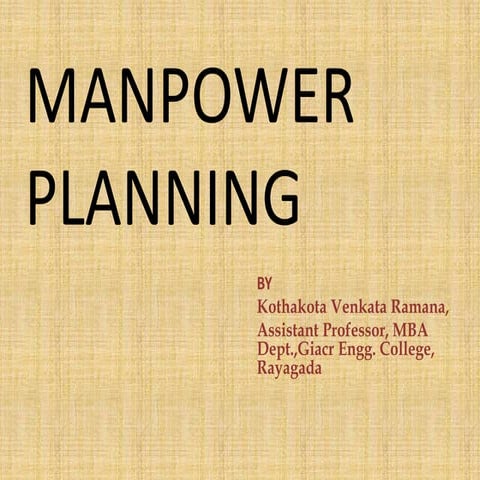 Manpower planning | PPTX