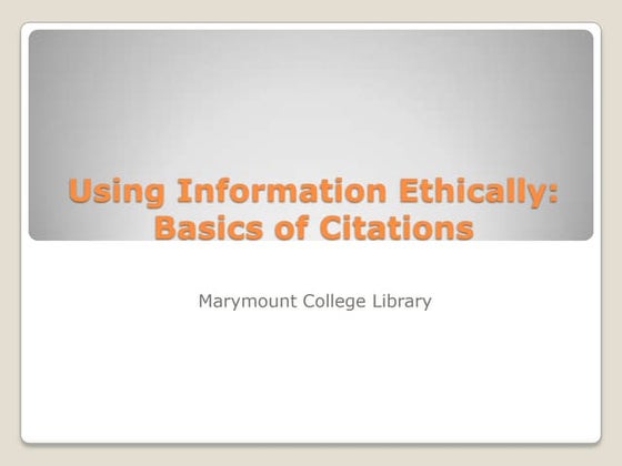 Creating a works cited page | PDF