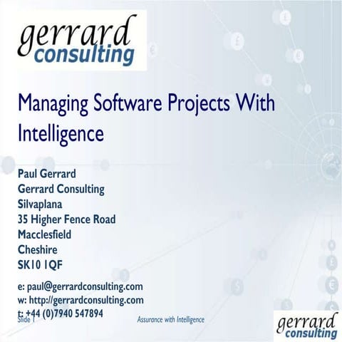 Managing Projects with Intelligence | PPT