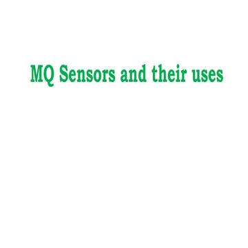 MQ Series Sensors and their applications | PPTX