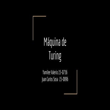 Máquina de turing | PPTX