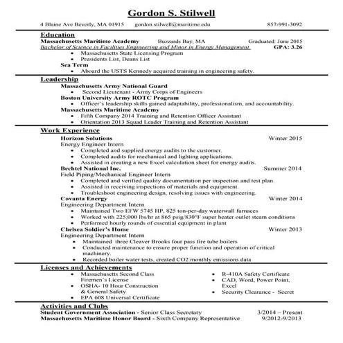 Benjamin Stallings Resume | DOCX