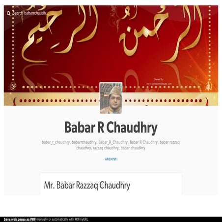 Mr. babar razzaq chaudhry | PPTX
