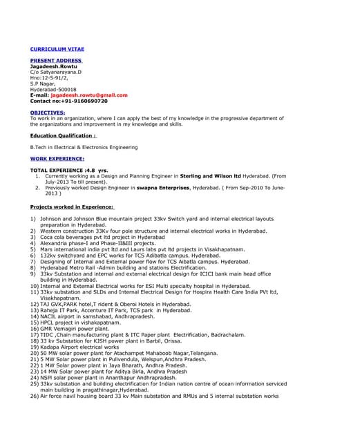 ELECTRICAL DESIGN ENGINEER LT & HT PANELS | PDF | Civil Engineering ...