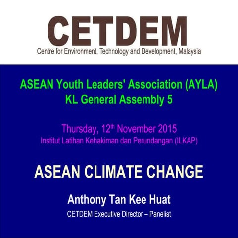 Climate Change in ASEAN | PPT