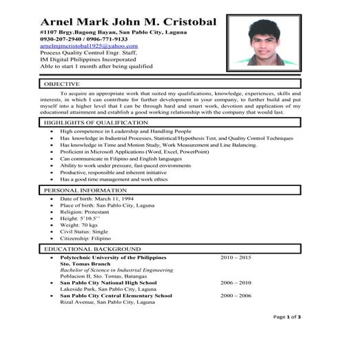 Mr. arnel mark john m. cristobal 7 | PDF