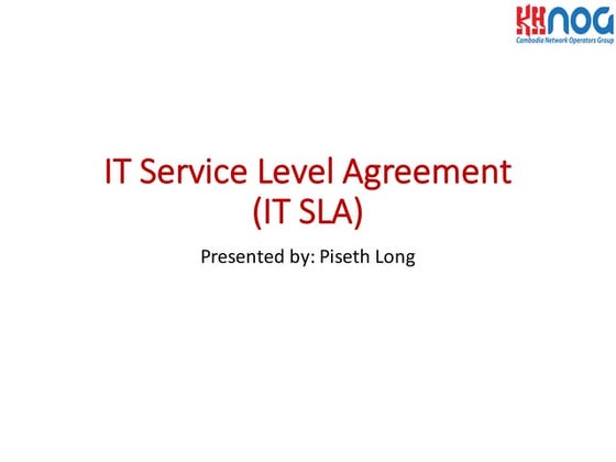 Service level agreement presentation | PPT