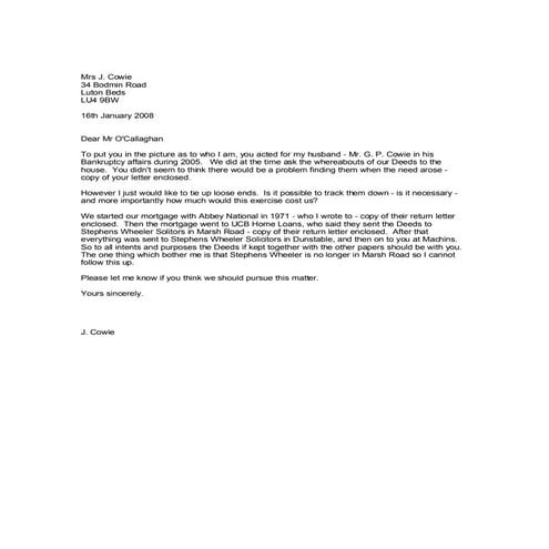 Open House Letter | DOC