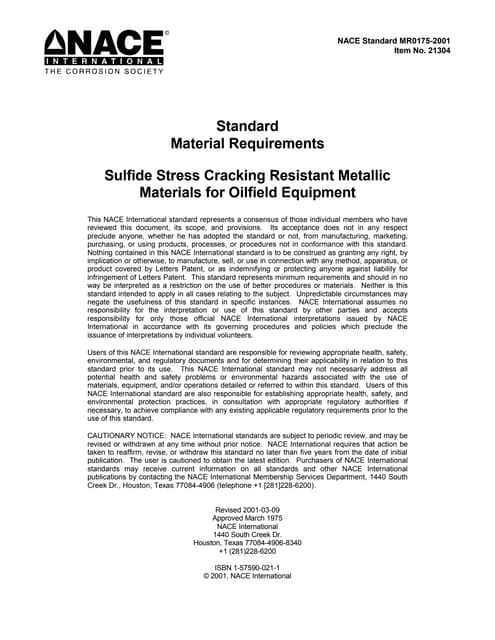 Nace mr-0175-Brief guide | PDF
