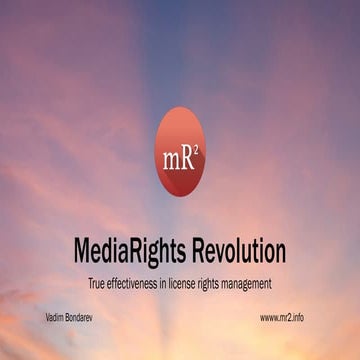 MediaRights Revolution - rights management and royalty calculation ...
